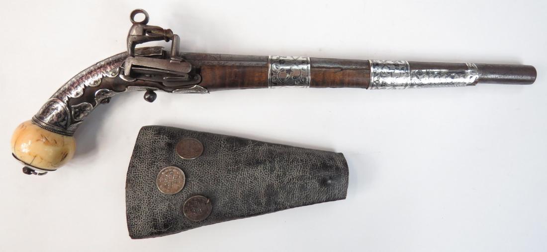 A CAUCASIAN FLINTLOCK PISTOL