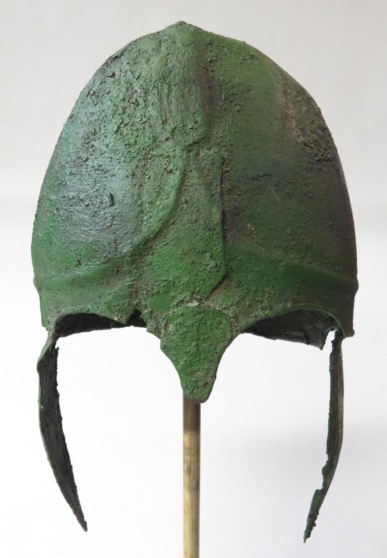 A RARE SCYTHIAN BRONZE CHALCIDIAN HELMET