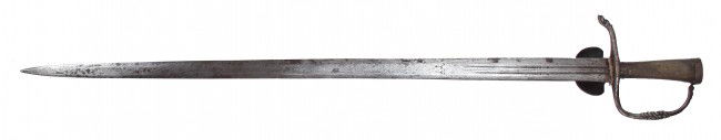 A FINE SPANISH COLONIAL ESPADA ANCHA SWORD : Lot 78
