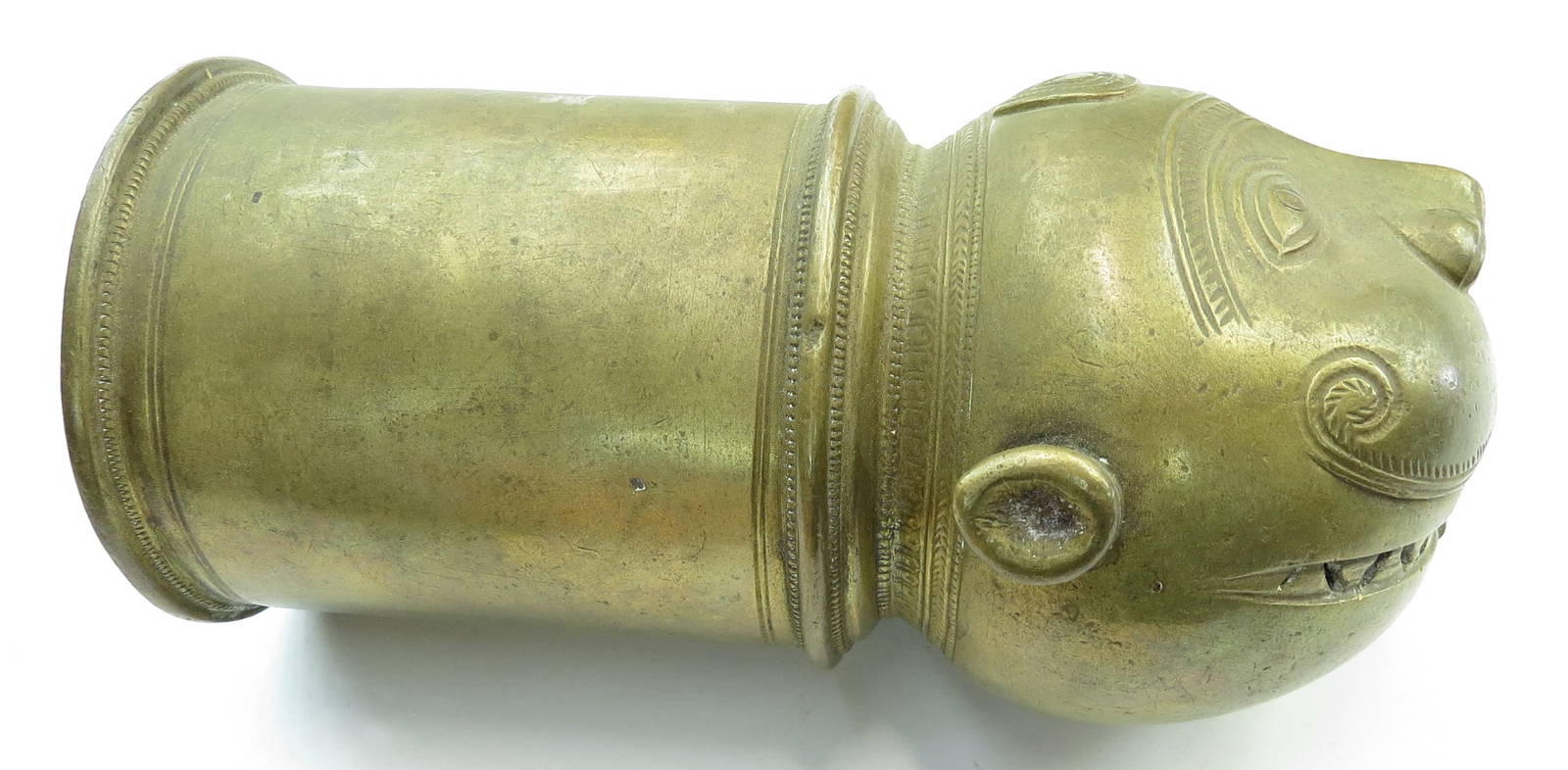 An Indian Brass Staff Terminal Auction