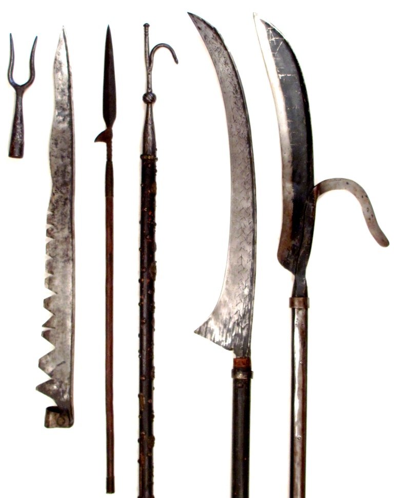 SIX HAFTED WEAPONS