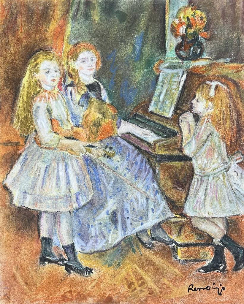 Pierre-auguste Renoir (mixed Media On Paper Painting) In The Style Of ...