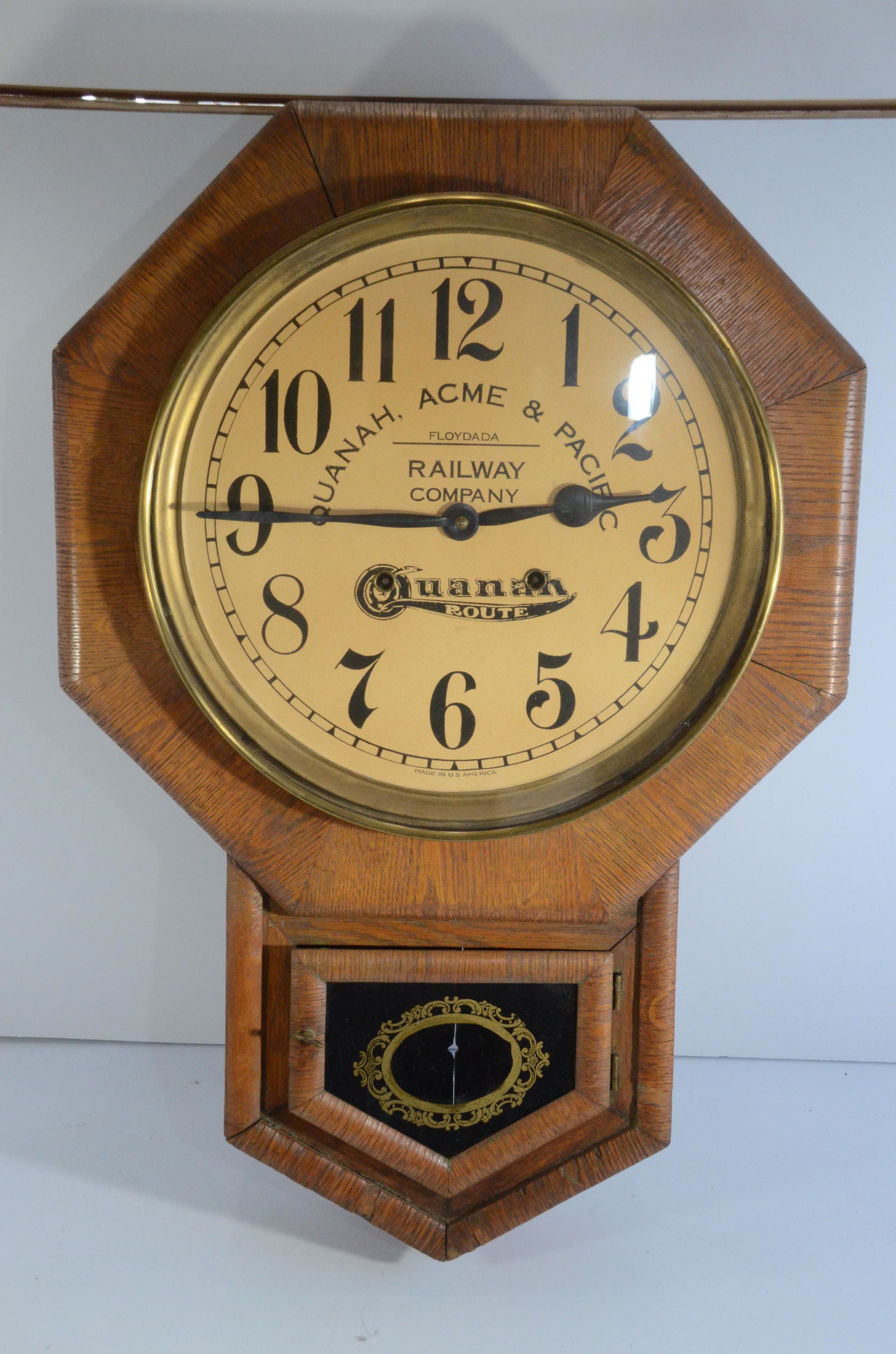 Quanah Acme And Pacific Rr Floydada, Texas Station Clock
