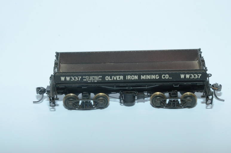 Oliver Mining Company Rr Brass Side Dump Car #337 Ho Scale