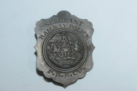 Pennsylvania Railroad Sergeant Police Badge