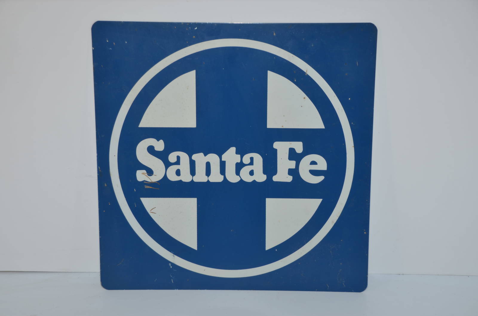 Santa Fe Rr Metal Herald Sign Auction