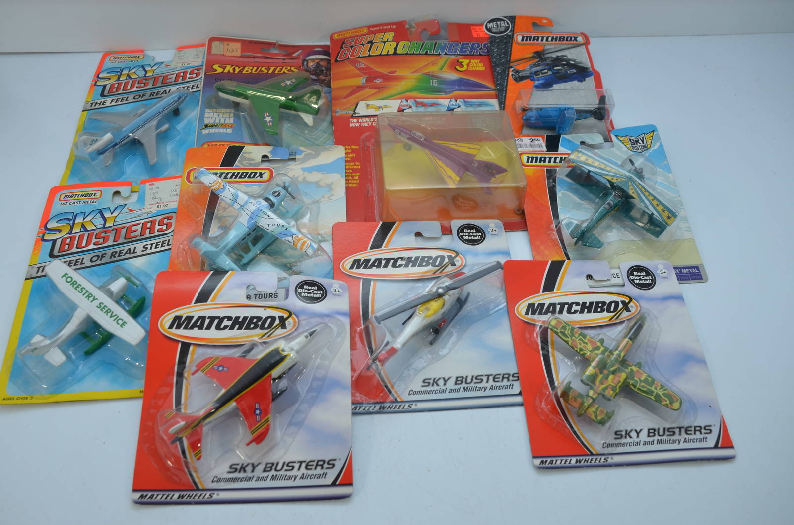 Matchbox Airplanes-lot 3-20 Total Planes-new On Cards Auction