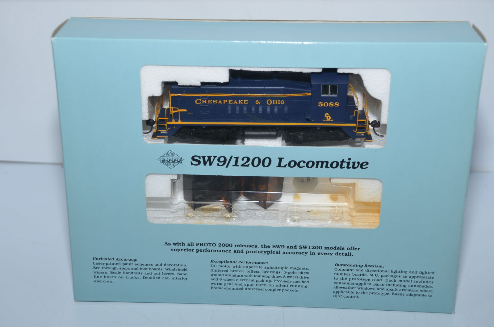 Chesapeake And Ohio Rr Life-like Proto 2000 Sw9/1200 Dc Diesel Loco #5088-ho Scale Auction