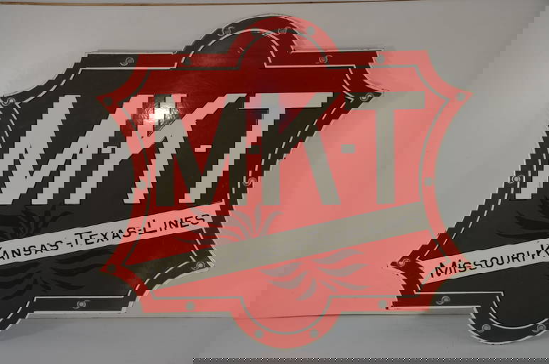 Missouri Kansas Texas Rr Porcelain Sign Verbrite Mfg.