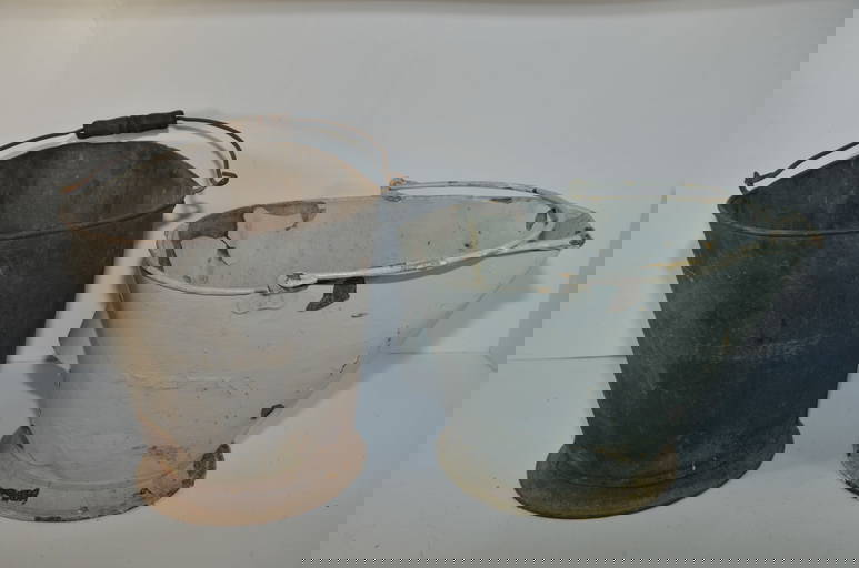 Two Railroad Coal Buckets Missouri Pacific Rr/santa Fe Rr