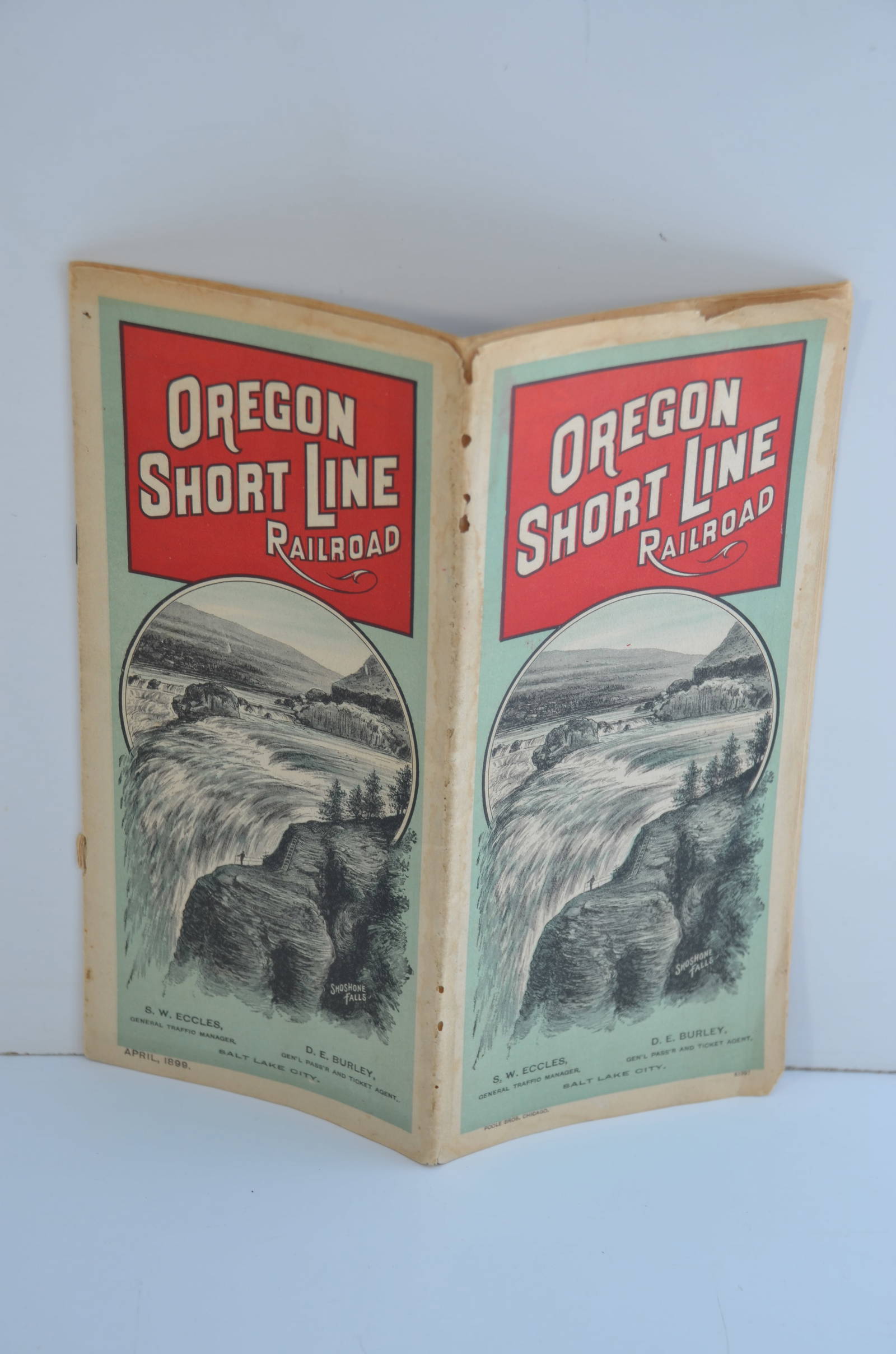 Oregon Short Line Rr April 1899 Public Timetable Auction
