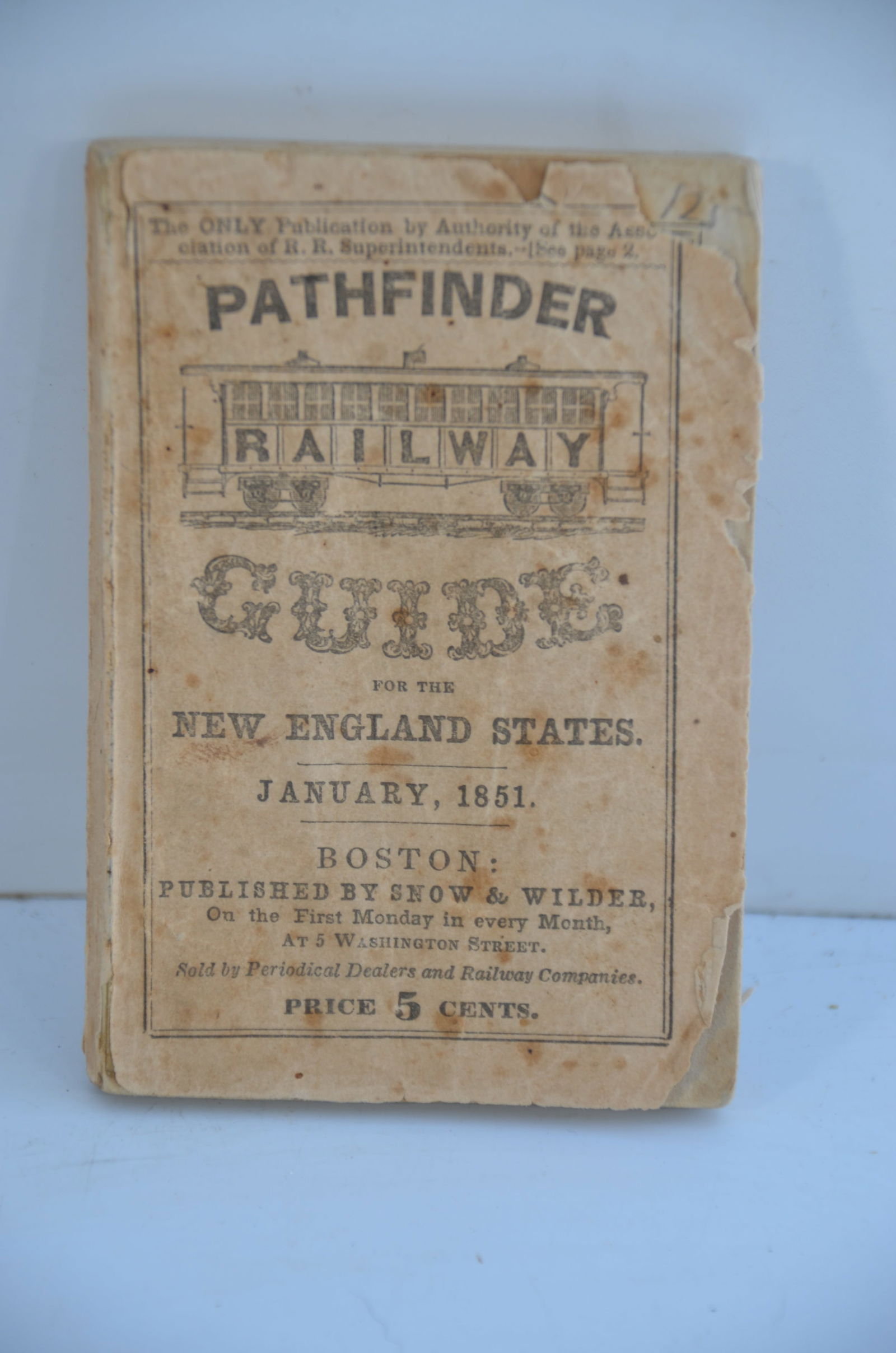 Pathfinder Railway Guide For The New England States-january 1851 - Feb ...