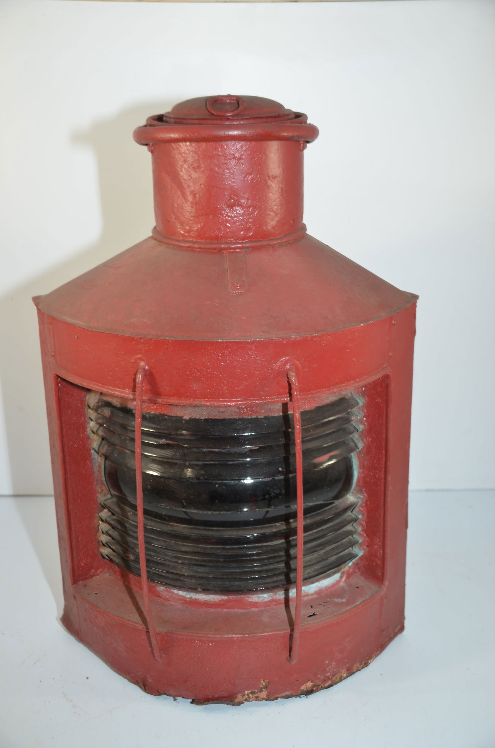 Large Port Side Red Ships Lantern/dock Lantern Auction