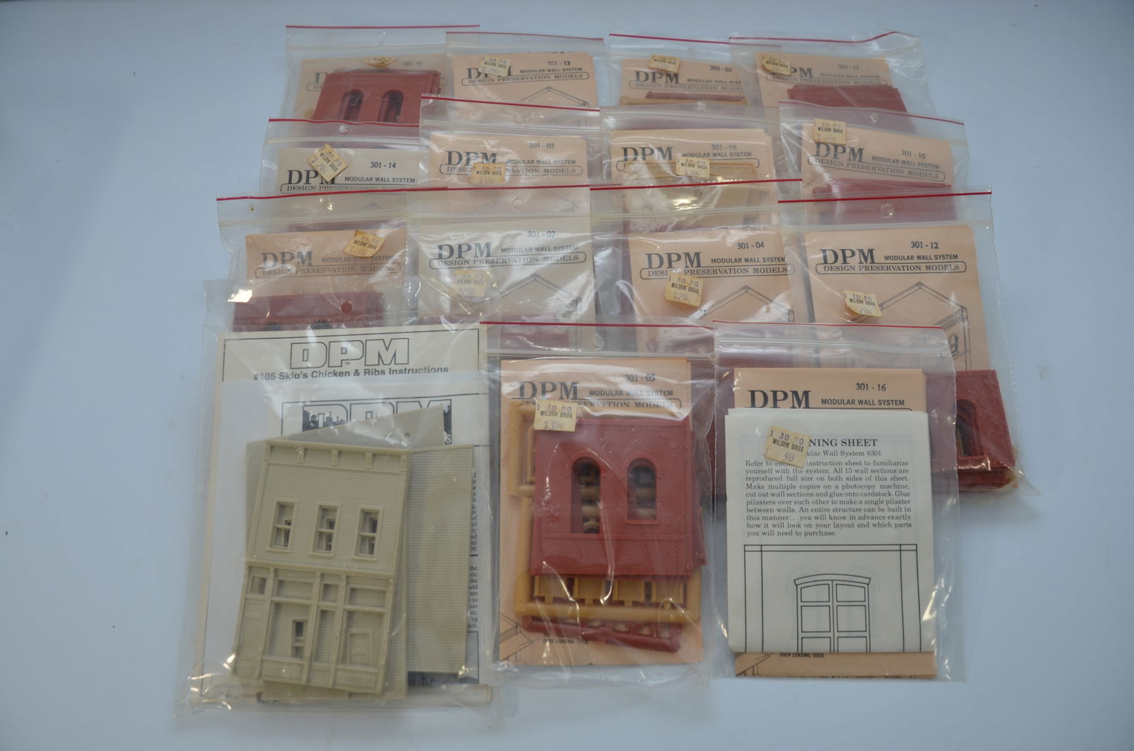 15 Design Preservation Models Wall And Building Kits-ho Scale-new In ...