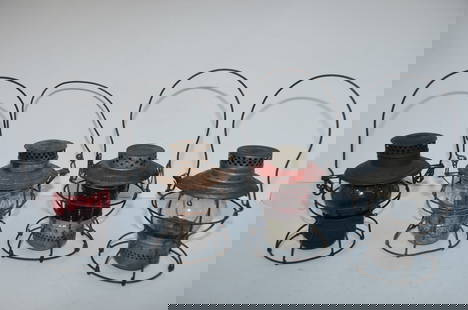 Three New York Central Rr Dressel Switchmans Lanterns Auction