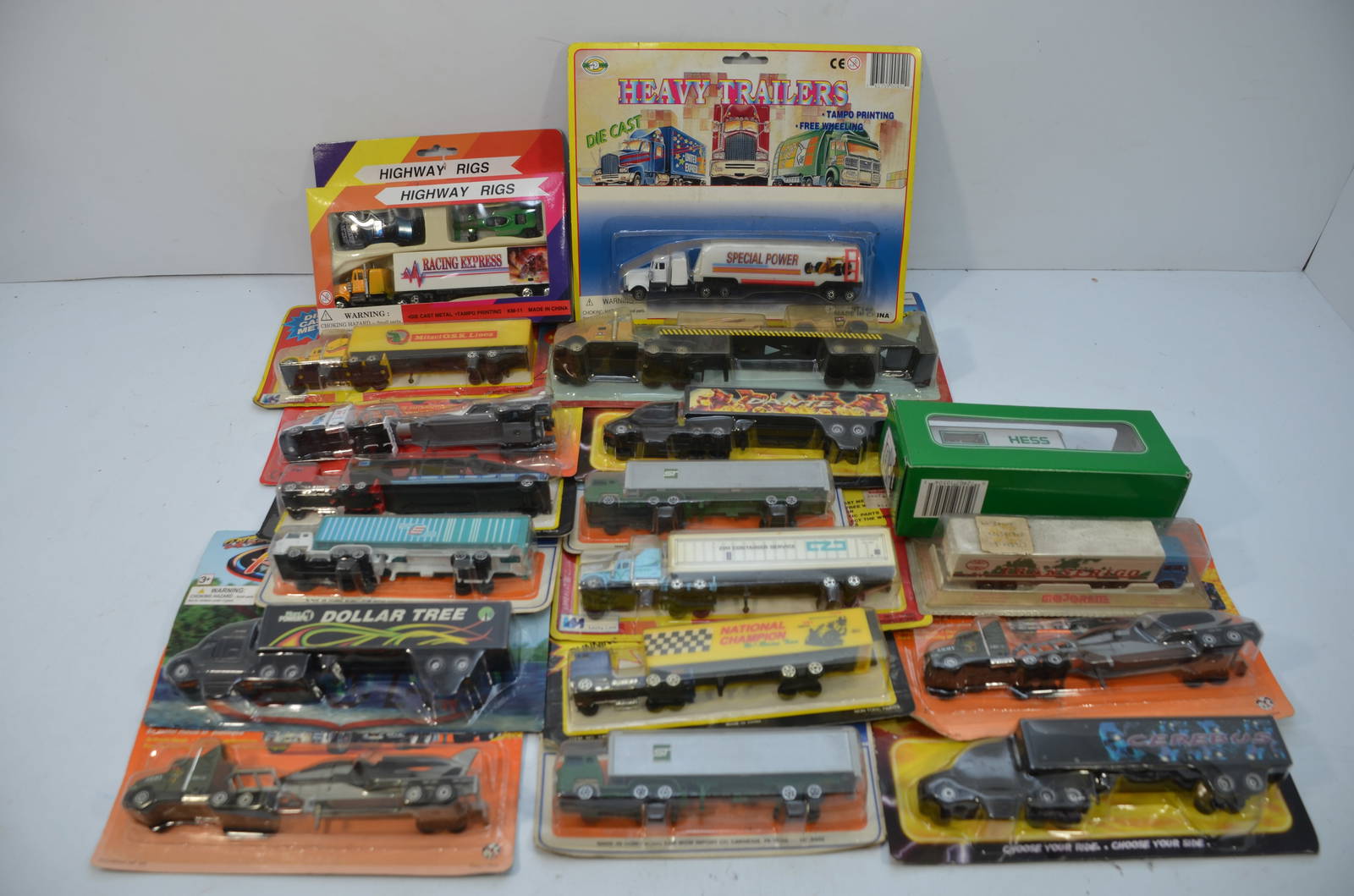 18 Assorted Die Cast Semi Trucks-trailers-loads Auction