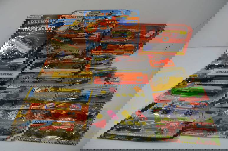 19 Assorted Die Cast Semi Trucks Trailers Loads