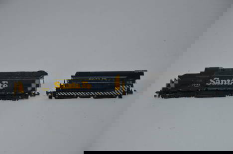 Santa Fe Rr H-12-44 Diesel Locomotive #3150-minitrix-n Scale Auction