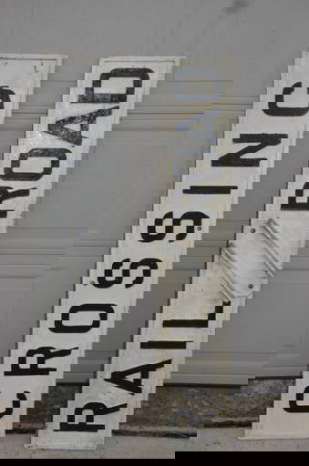 Cast Iron Railroad Crossing Sign