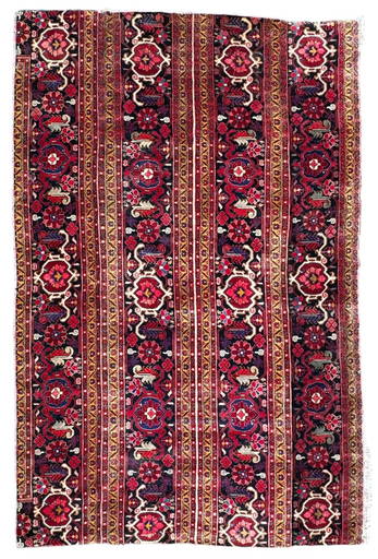 Simi Antique Heriz Carpet Fragment Consisting Of Four Panels, Circa 1950