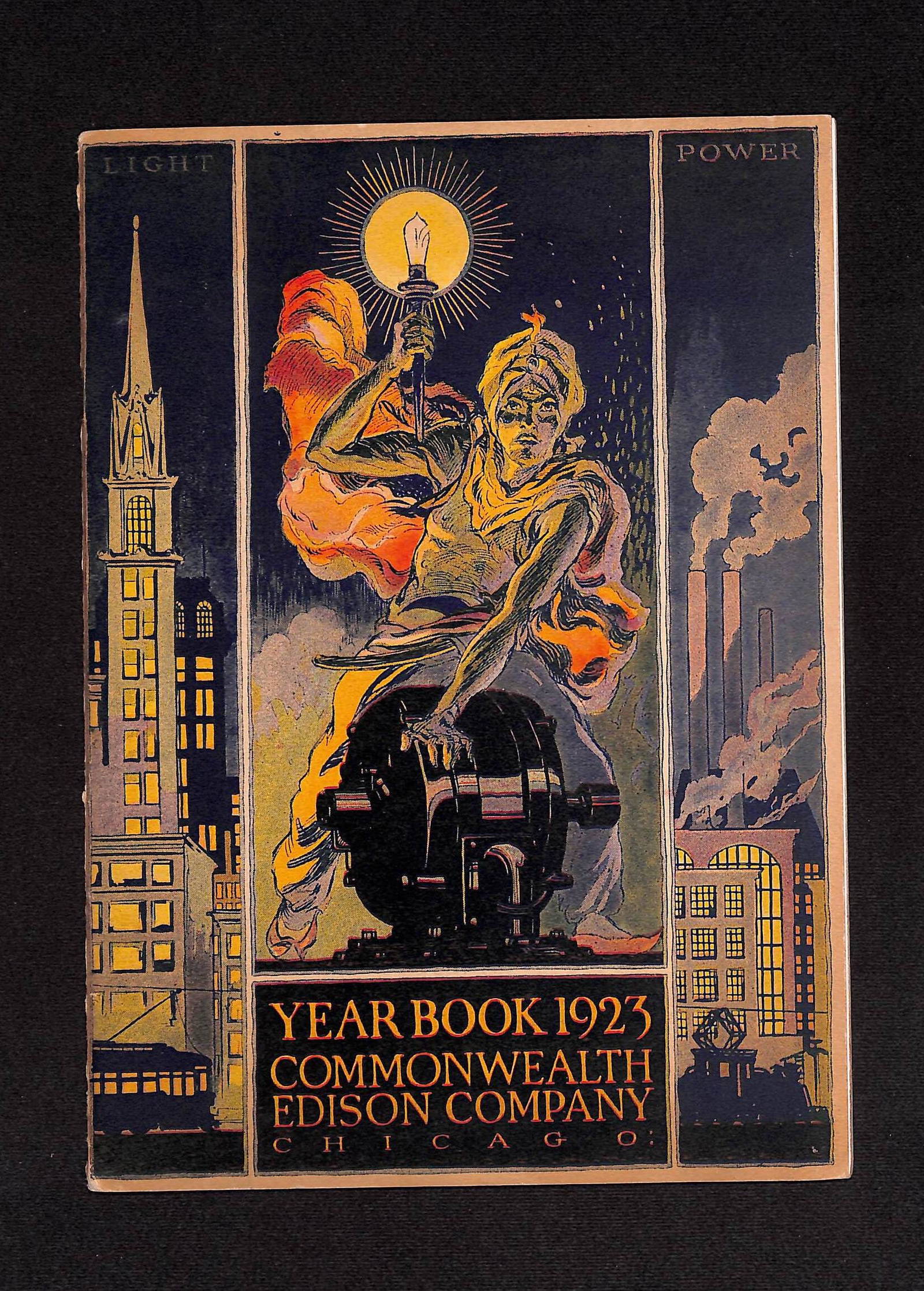 Art Deco Style 1923 Annual Report For Commonwealth Edison Company Of Chicago Auction