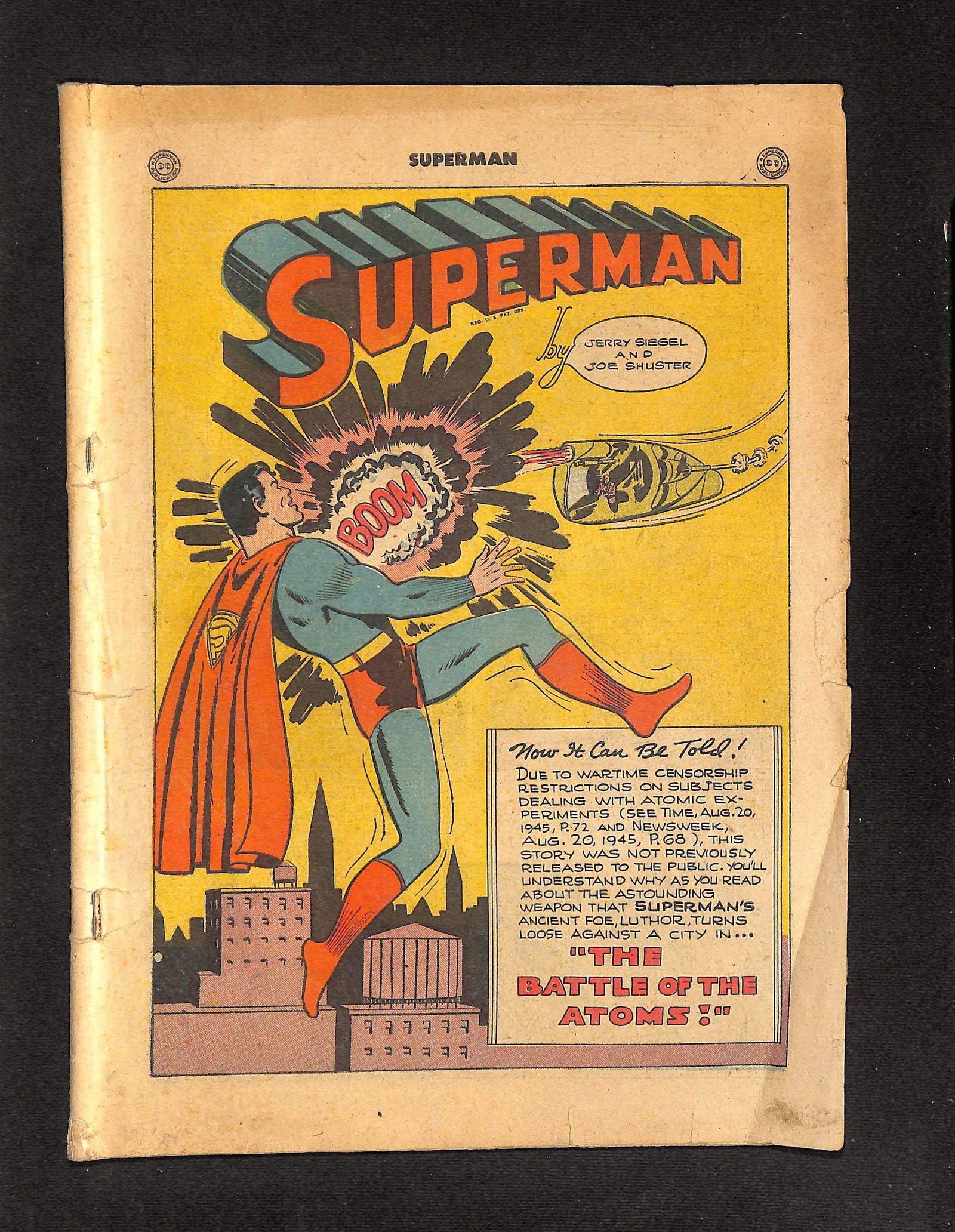 Superman #38 Dc Comics Jan 1946 Atomic Bob Story - Lois Lane Story ...