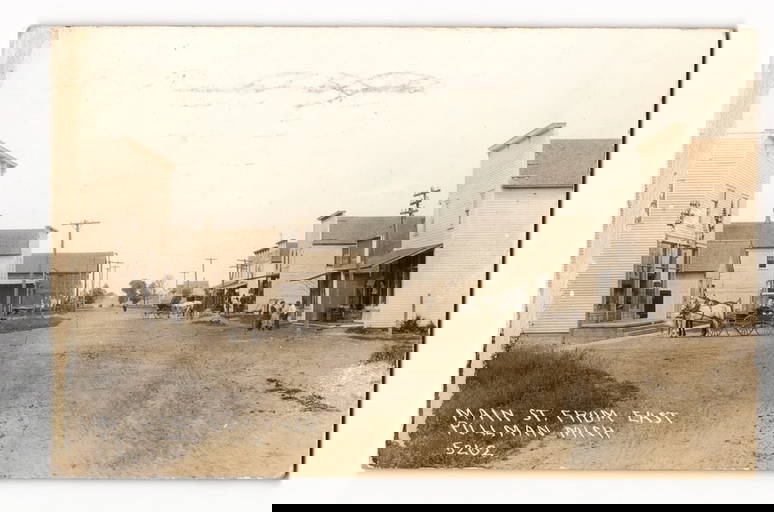 Rppc Real Photo Postcard Of Main Street Looking From The East In ...