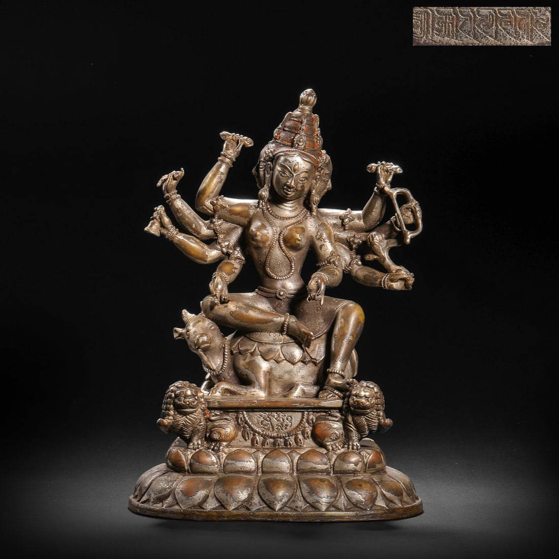 Pre-ming Dynasty Bronze Eight-armed Guanyin Statue Auction