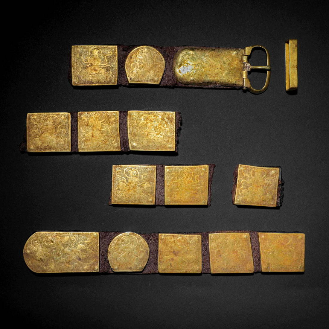 Pre-ming Dynasty Gold Buddha Belt Plate Auction