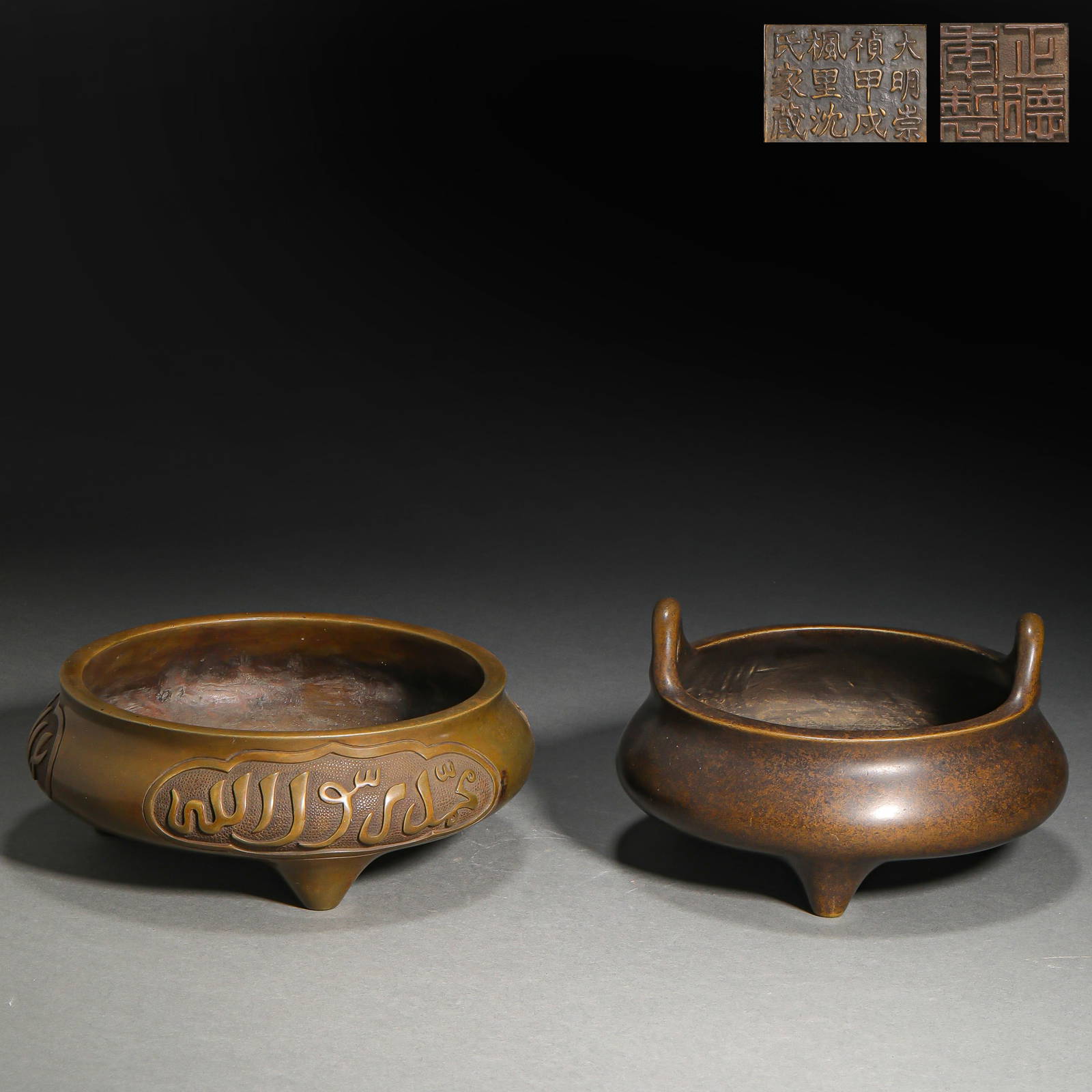 Ming Dynasty Copper Three-legged Stove Auction