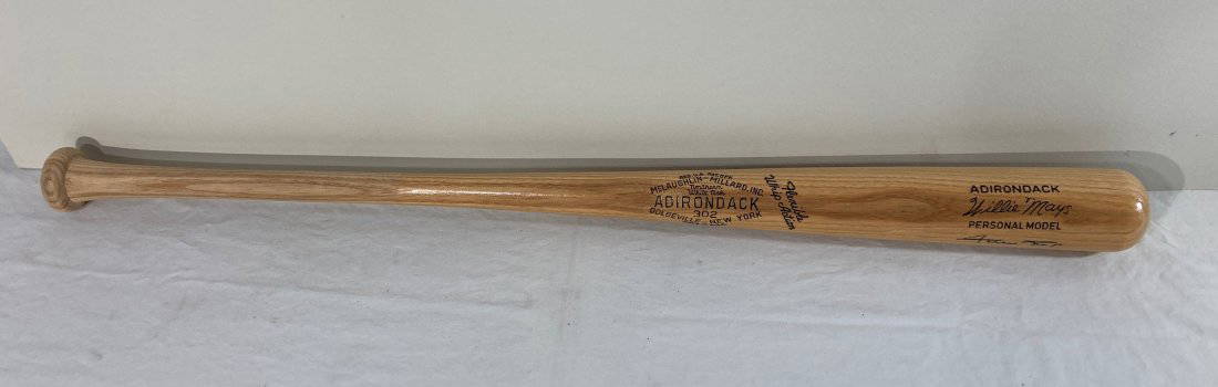 Vintage Adirondack Willie Mayes 302 White Ash Bat Signed Atlee Hammaker