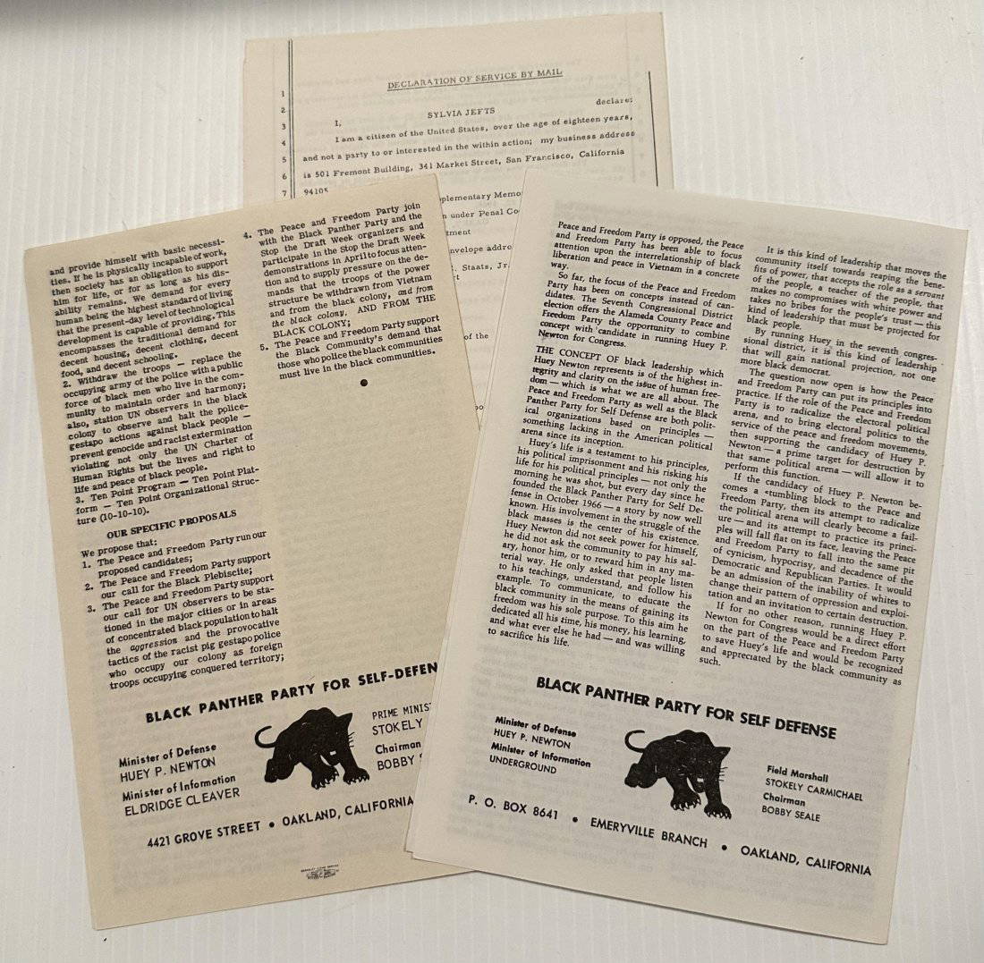 Vintage Lot Black Panther Ministry Of Information & Huey P. Newton ...