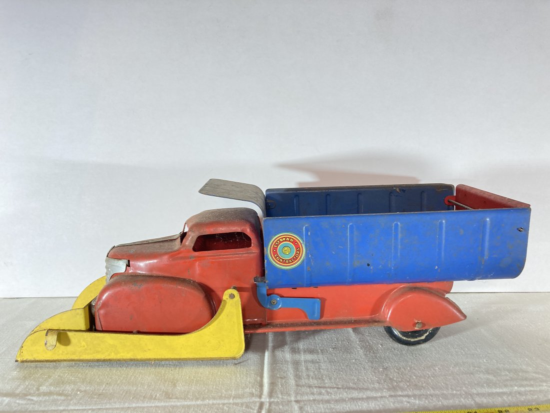 Vintage Louis Marx Lumar Toys Pressed Steel Construction Garbage Truck ...