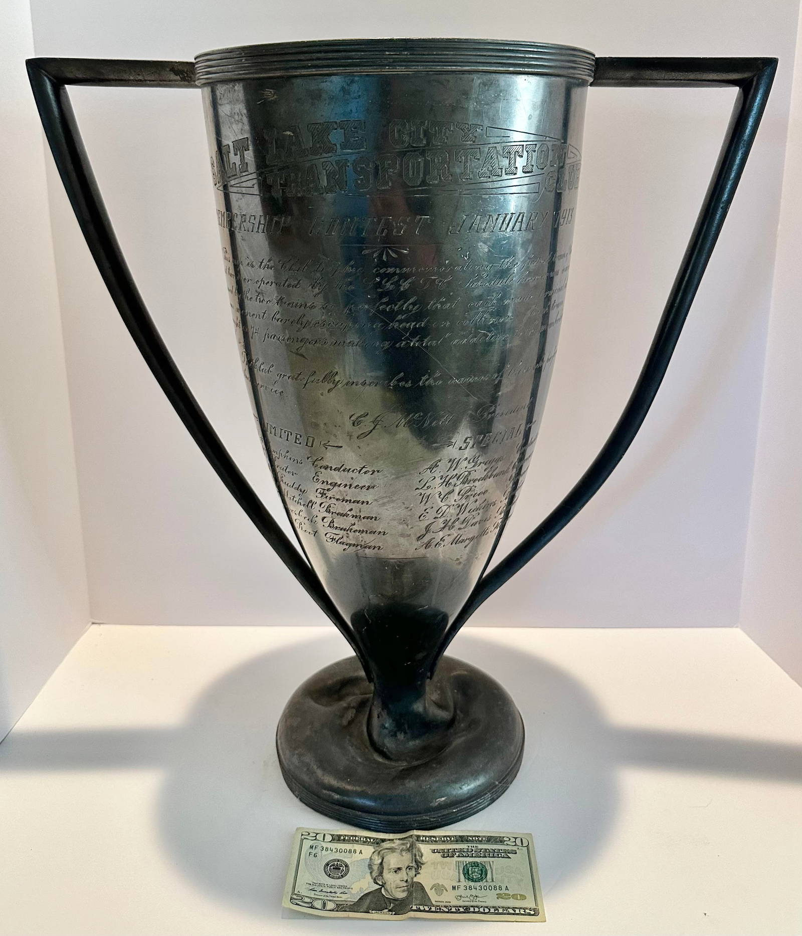 Antique Huge 1913 Salt Lake City Utah Railroad Transportation Club ...