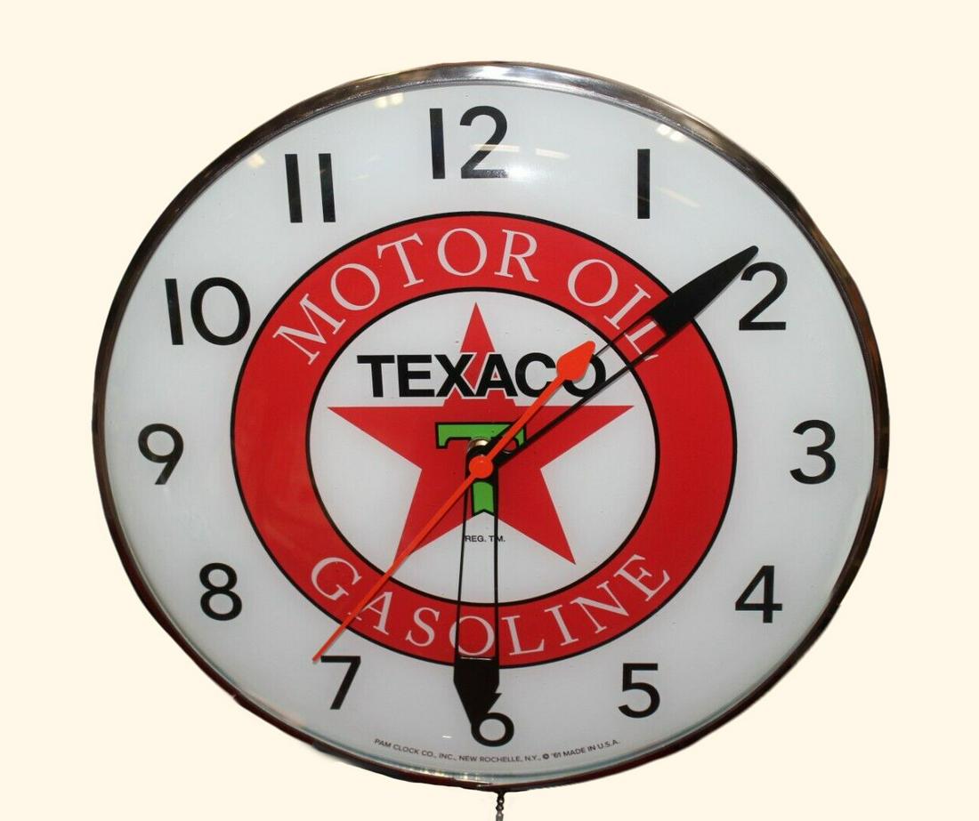 Illuminated Large Clock Service Station Signboard Ad