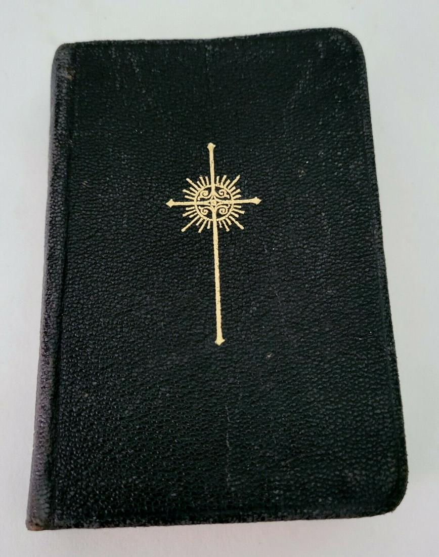 Vintage Key Of Heaven Catholic Black Prayer Book