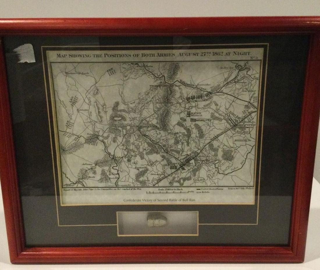 Buy Authentic Civil War Bullet Display Case Battle Bull | Jf Vintage ...