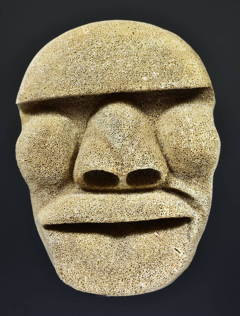 Arctic Peoples Inuit Carved Whale Bone Mask Auction