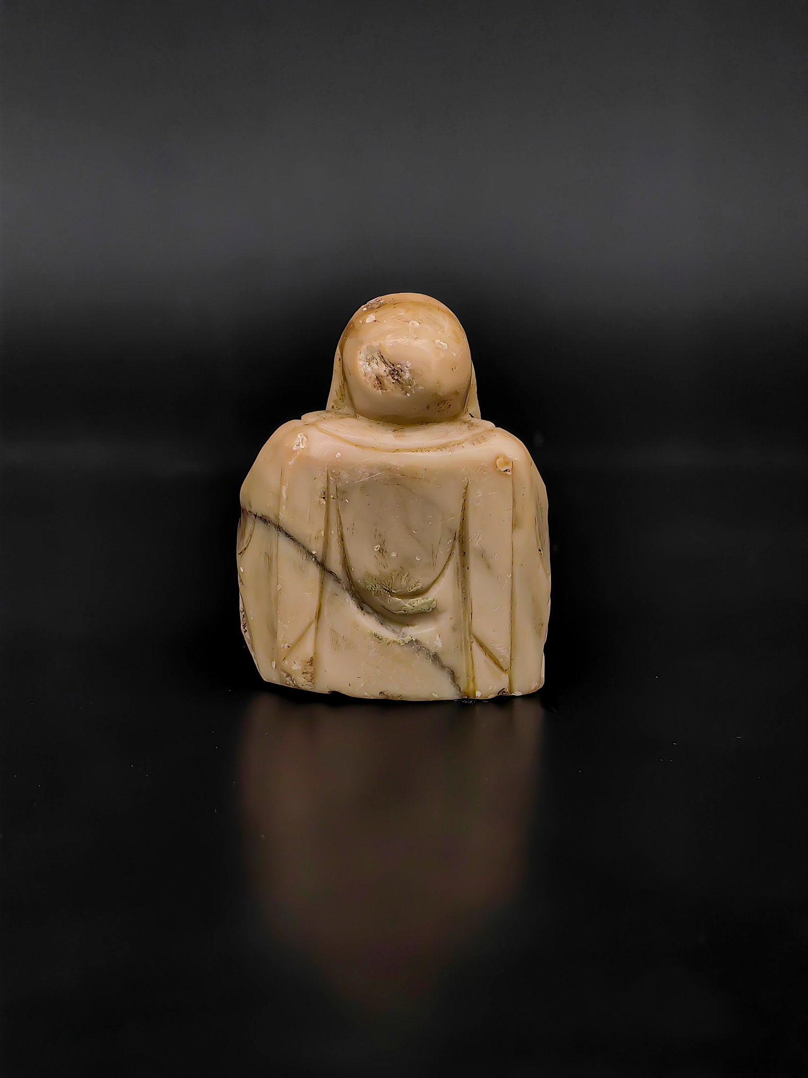 An Antique Chinese Shoushan Stone Figure Of Maitreya Buddha Auction