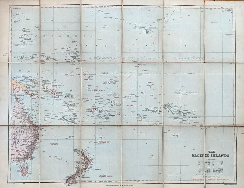 [maps] The Pacific Islands On Mercator's Projection [london Atlas Map ...