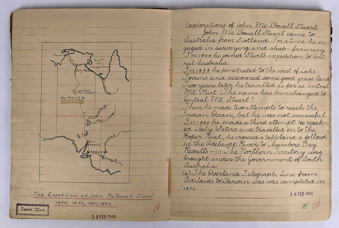 [manuscript] School Geography Notes Auction