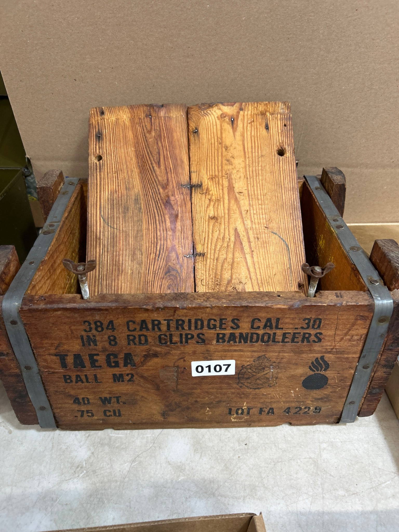 Wooden Ammunition Crate For .30 Cal Cartridges - Jul 26, 2025 | Sunrise ...