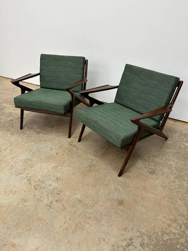Pair Of Mid Century "z" Chairs