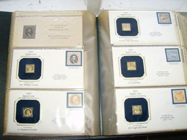 7: Album of Golden Replica of US Classic Stamps