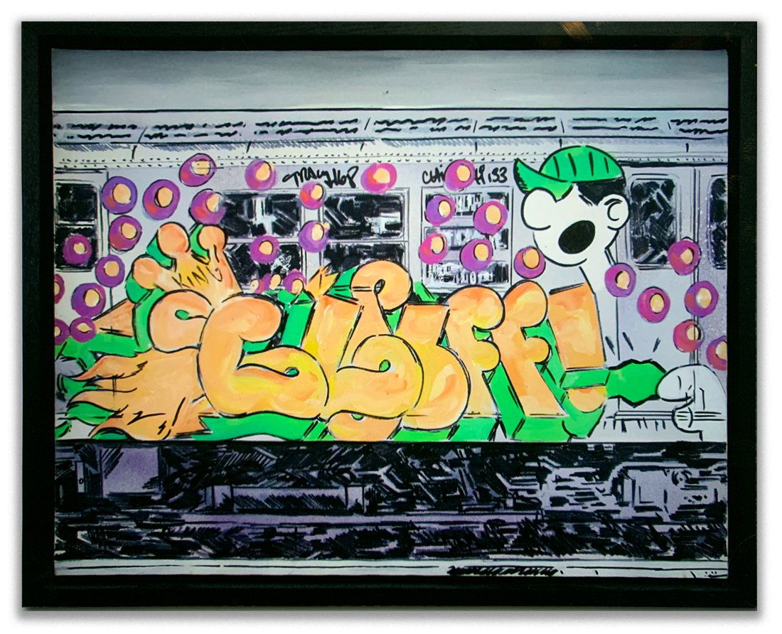 Tracy 168 "cliff Train " Painting - Urban Art, Graffiti, Street Art Auction