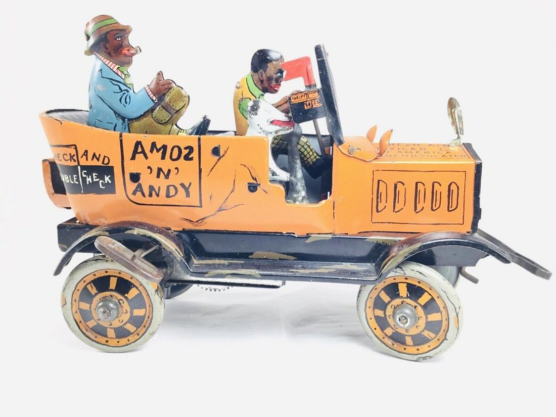 Marx Amos 'n' Andy Tin Litho Wind Up Fresh Air Taxi Rumble Car, Rare ...