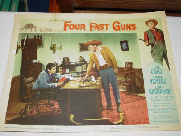 Four Fast Guns Lobby Cards Starring James