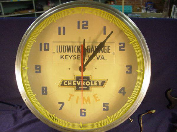 Chevrolet Neon Wall Clock Lackner Works!
