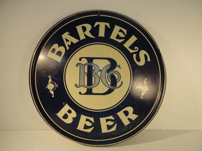 Rare Vintage Bartels Beer Wilkes Barre, Pa Round 18" Metal Sign
