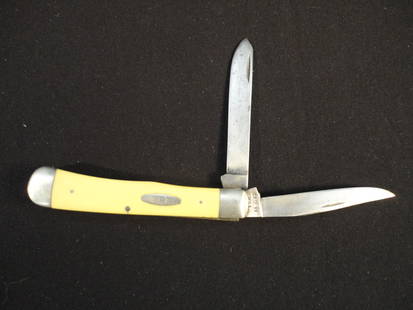 Case Xx Knife 1970 Wood Dual Blade Trapper